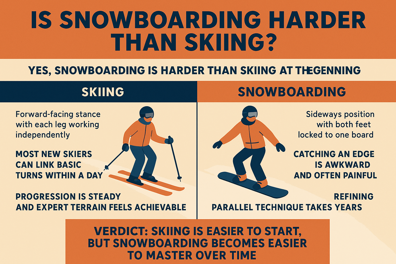 Is Snowboarding Harder than Skiing? 7 Key Facts » Snow Day Ride